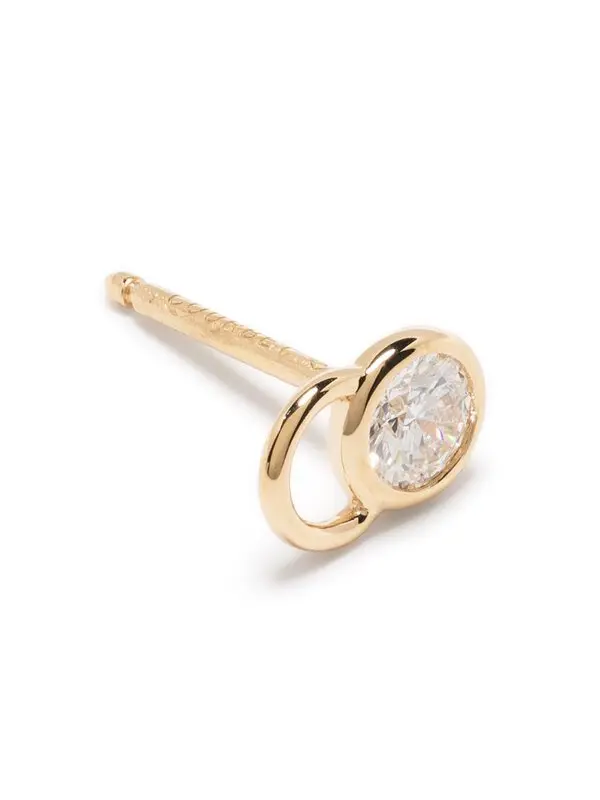 COURBET 18kt Recycled Yellow Diamond Mono Stud Earring - Gold