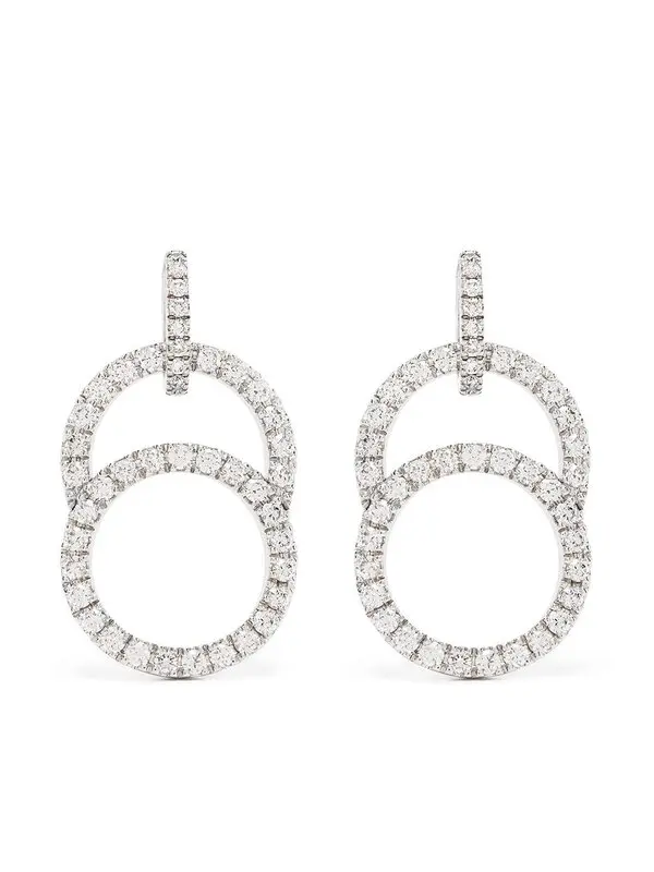 COURBET 18kt Recycled White Gold Celeste Diamond Earrings - Silver
