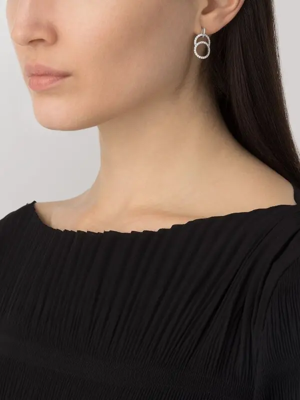 COURBET 18kt Recycled White Gold Celeste Diamond Earrings - Silver