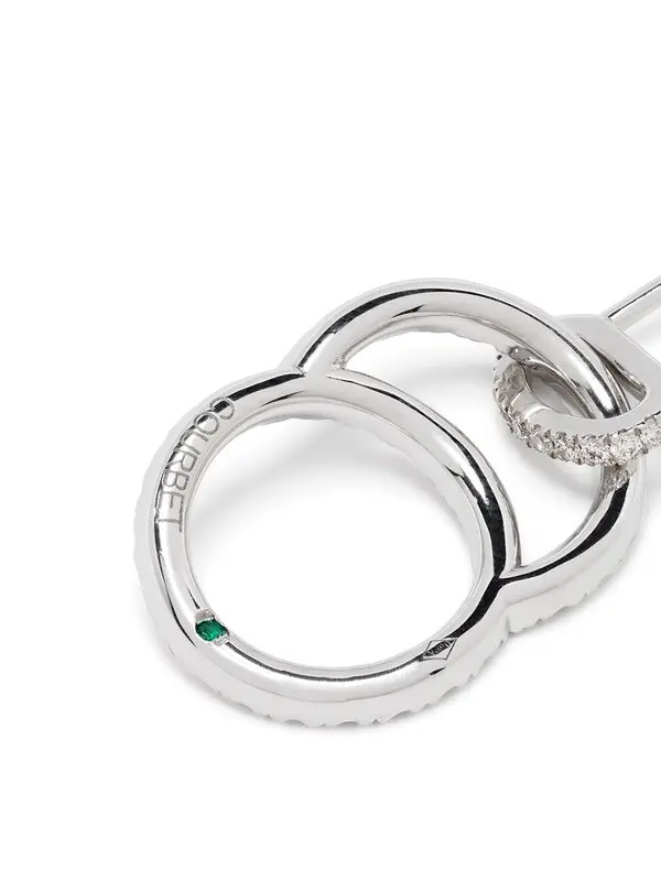 COURBET 18kt Recycled White Gold Celeste Diamond Earrings - Silver