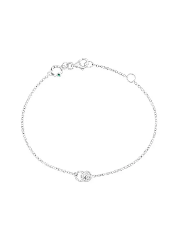 COURBET 18kt Recycled White Gold Laboratory-grown Diamond Chain Bracelet - Silver