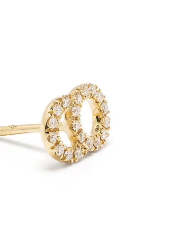 COURBET 18kt Recycled Yellow Celeste Diamond Mono Stud Earring - Gold