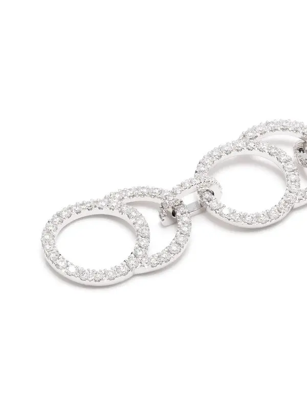COURBET 18kt Recycled White Gold Celeste Diamond Earrings - Silver
