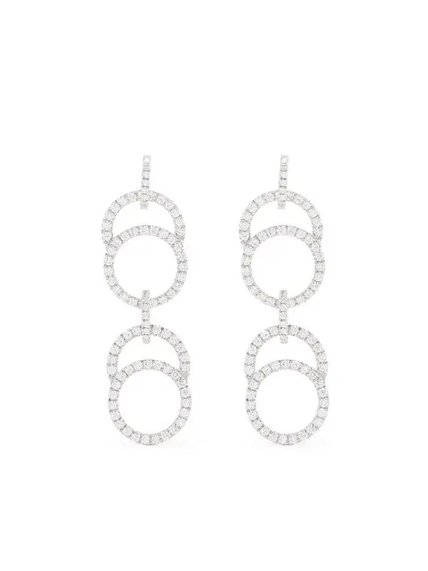 COURBET 18kt Recycled White Gold Celeste Diamond Earrings - Silver