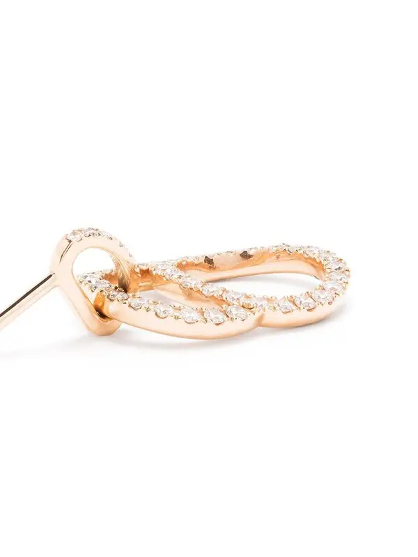 COURBET 18kt Recycled Rose Gold Celeste Laboratory-grown Diamond Pavé Hanging Earrings - Pink