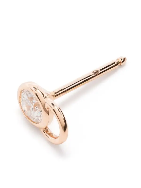 COURBET 18kt Recycled Rose Gold Laboratory-grown Diamond Stud Earring - Pink