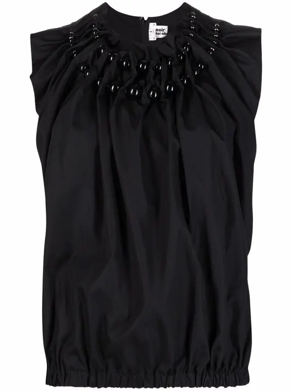Noir Kei Ninomiya Pearl-embellished Blouse