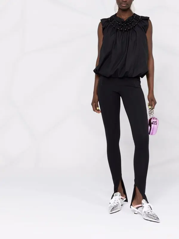 Noir Kei Ninomiya Pearl-embellished Blouse