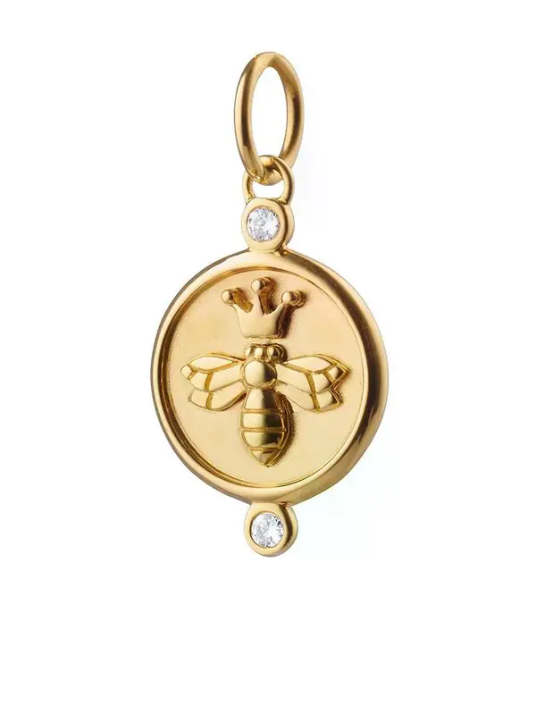 Monica Rich Kosann Diamond Queen Bee Charm - Gold