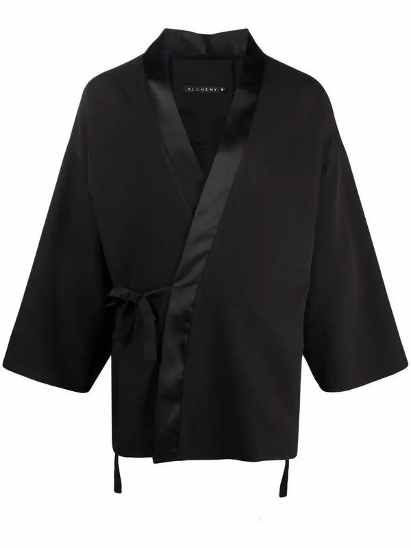 Alchemy Fashions Satin-trim Wrap Jacket