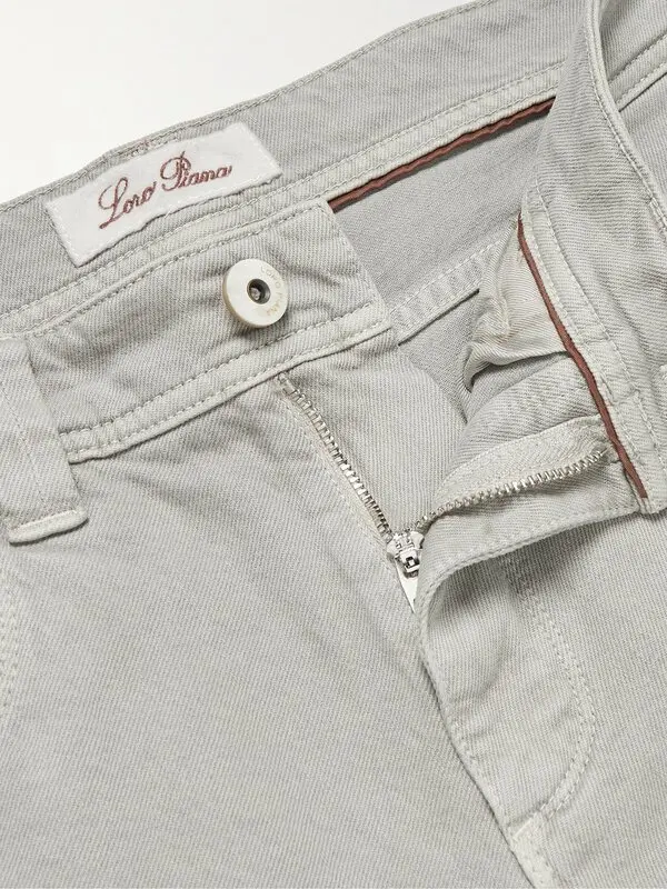 Loro Piana Slim-fit Stretch-denim Jeans - Gray