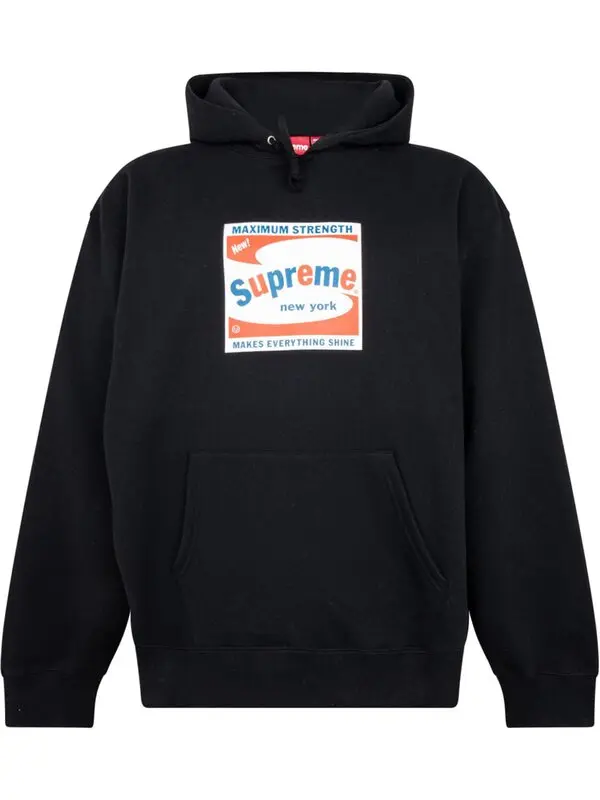 Supreme Shine Logo-print Hoodie - Black