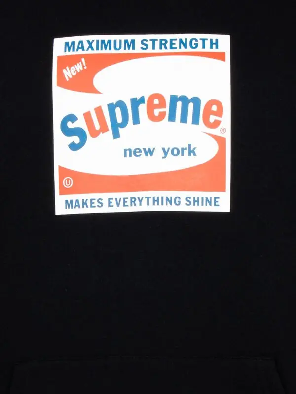 Supreme Shine Logo-print Hoodie - Black