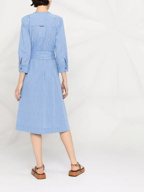 tommy hilfiger striped shirt dress Tommy Hilfiger Women's Striped Cotton Mini Shirtdress, Blue, 10