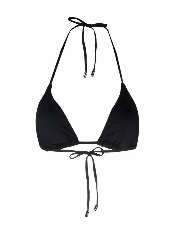 Karl Lagerfeld Logo-print Halterneck Bikini Top