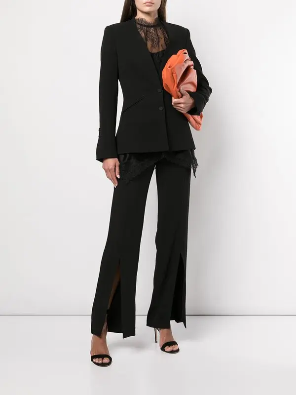 Simkhai Crepe Straight-leg Trousers - Black