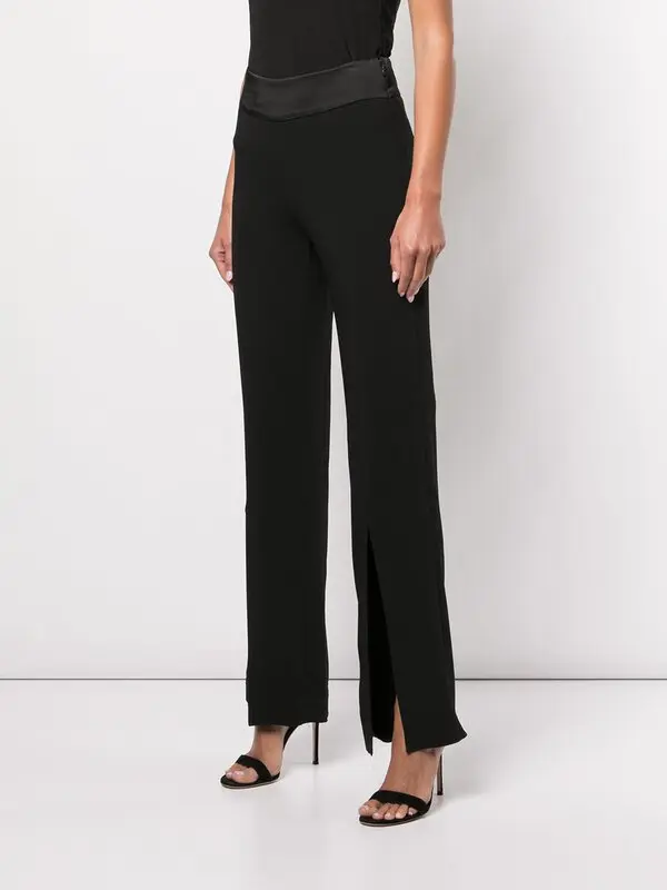 Simkhai Crepe Straight-leg Trousers - Black