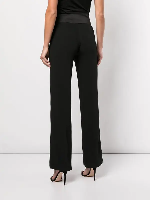 Simkhai Crepe Straight-leg Trousers - Black