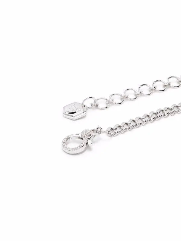 Shay 18kt White Gold Diamond Curb Chain Choker