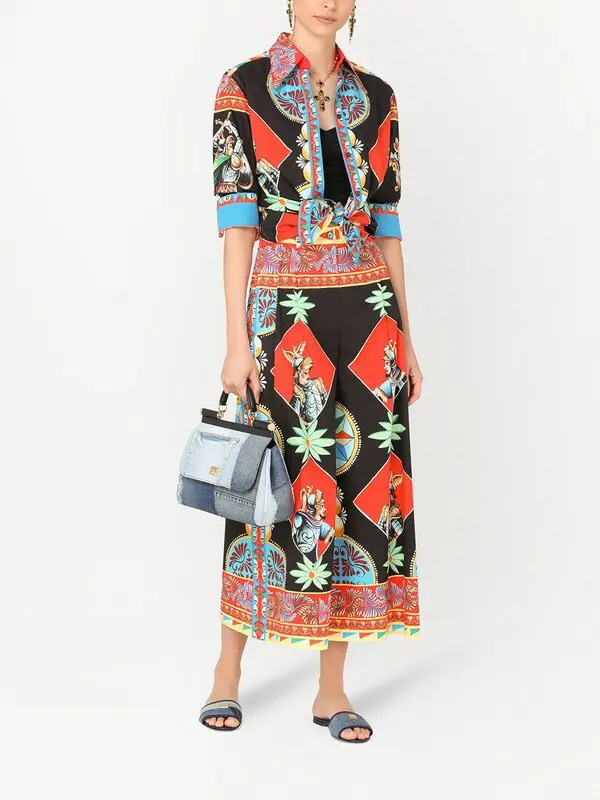 Dolce & Gabbana Carretto-print Poplin Shirt