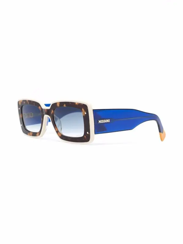 Missoni Tortoiseshell Rectangular Sunglasses