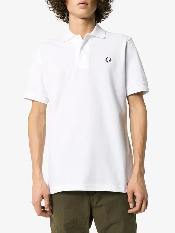 Fred Perry Logo-embroidered Polo Shirt - White