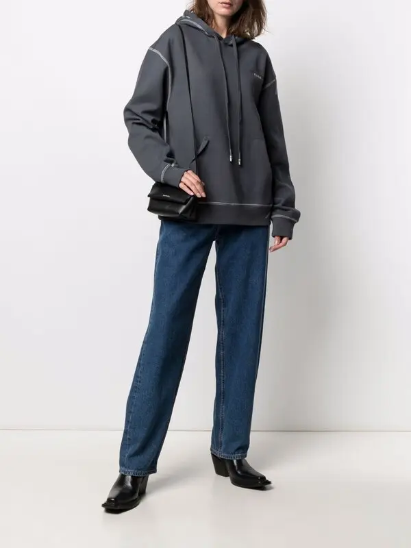 ADER ERROR Charcoal Cotton-blend Hooded Sweatshirt