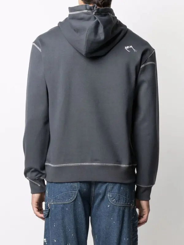 ADER ERROR Charcoal Cotton-blend Hooded Sweatshirt