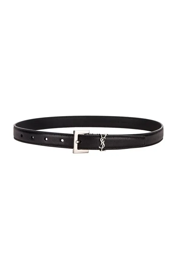 Saint Laurent Monogramme Belt - Noir