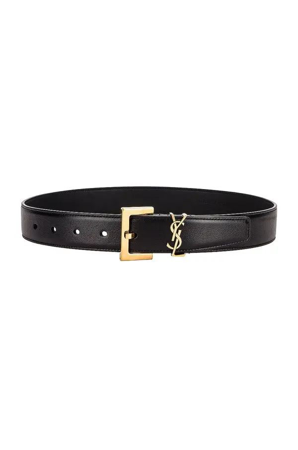 Saint Laurent Monogramme Belt - Nero