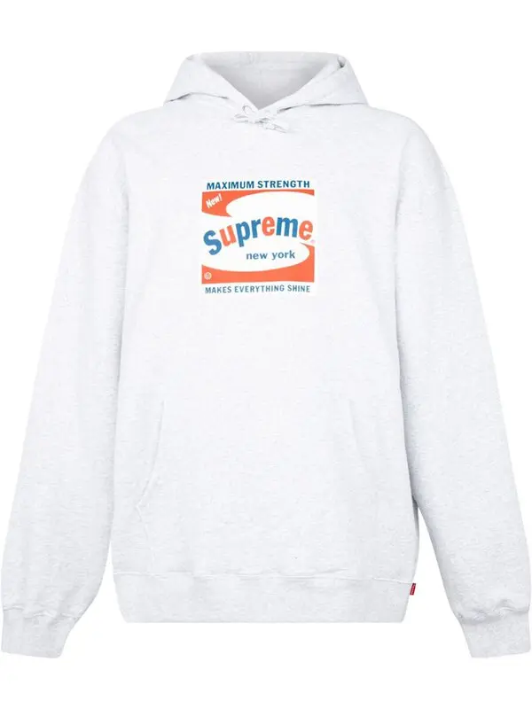 Supreme Shine Logo Hoodie - Grey