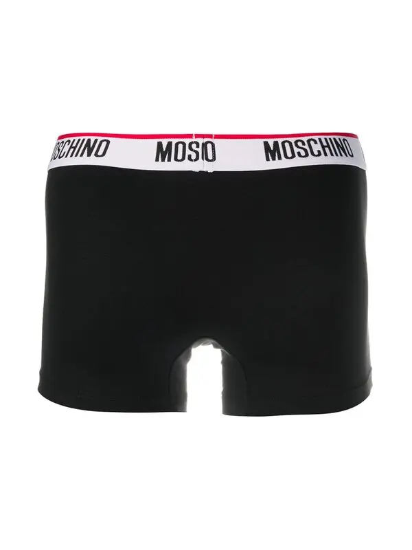 Moschino Logo Waistband Boxers Set - Black
