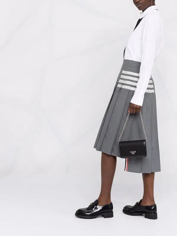 Thom Browne Pleated Kilt Skirt - Grey