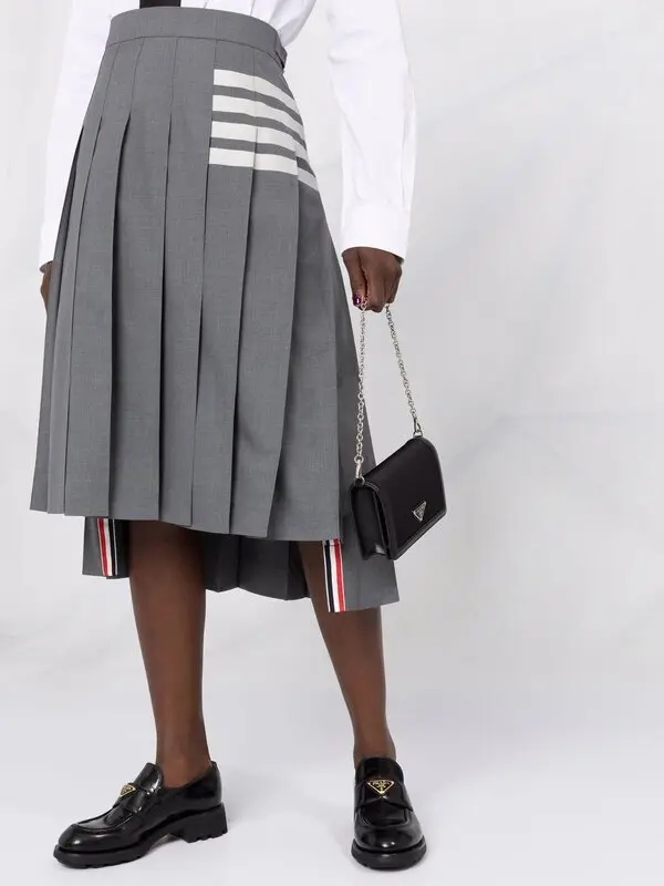 Thom Browne Pleated Kilt Skirt - Grey