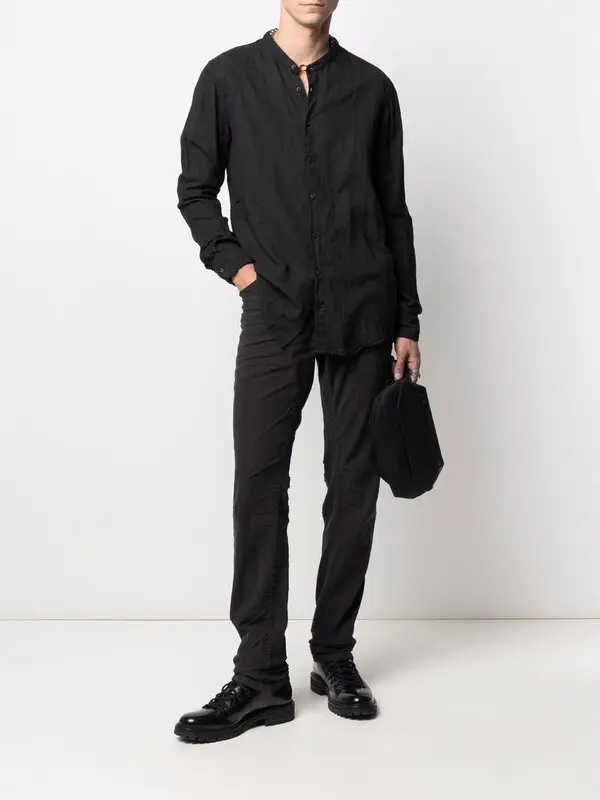 POÈME BOHÉMIEN Collarless Cotton Shirt