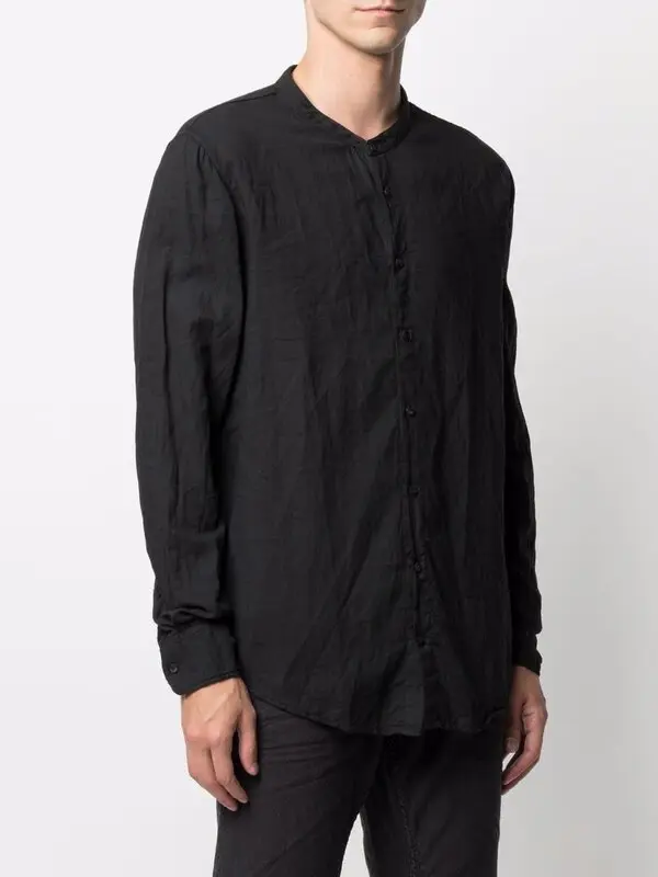 POÈME BOHÉMIEN Collarless Cotton Shirt