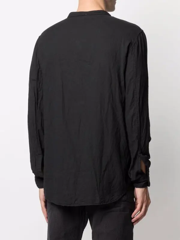 POÈME BOHÉMIEN Collarless Cotton Shirt