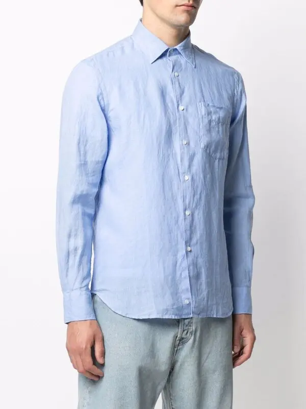 Aspesi Pointed-collar Long-sleeved Shirt