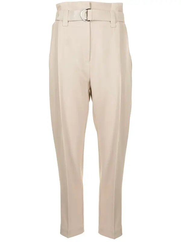 GOODIOUS Cropped Belted Trousers