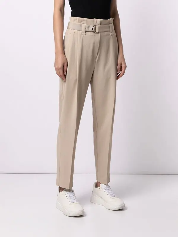 GOODIOUS Cropped Belted Trousers