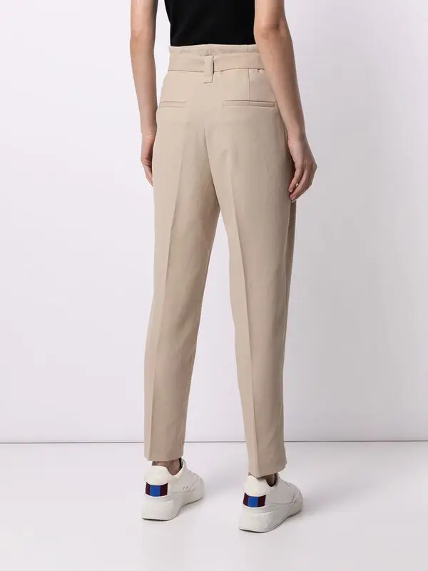 GOODIOUS Cropped Belted Trousers