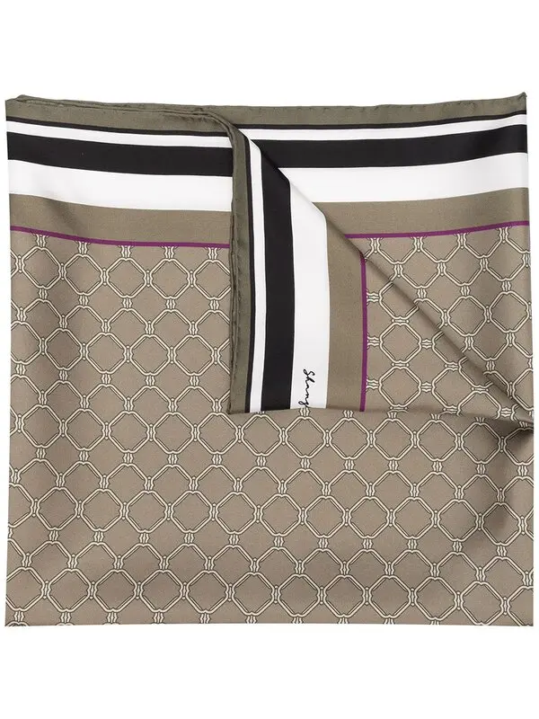 Shanghai Tang X Yuni Ahn Lattice Silk Scarf - Camel