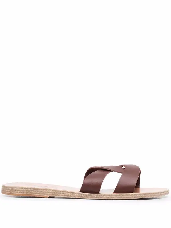 ANCIENT GREEK SANDALS Desmos Crossover Sandals - Brown