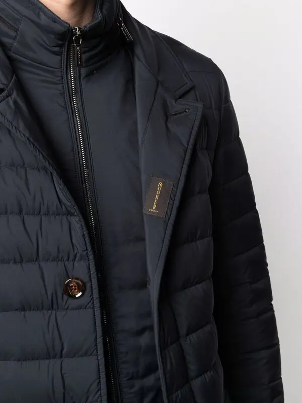 MOORER Notched Collar Padded Jacket