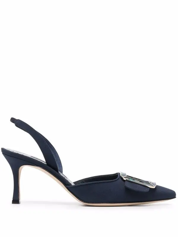 Manolo Blahnik Buckle-detail Leather Pumps