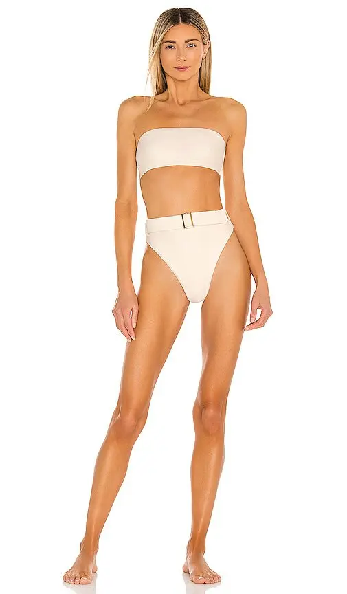 CAMILA COELHO Catarina High Waist Bottom In Cream