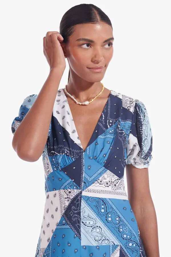 Staud Milla Mini Dress | Patchwork Bandana Capri