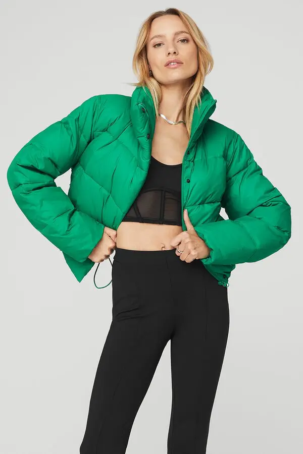 Alo Yoga Gold Rush Puffer Jacket - Green Emerald