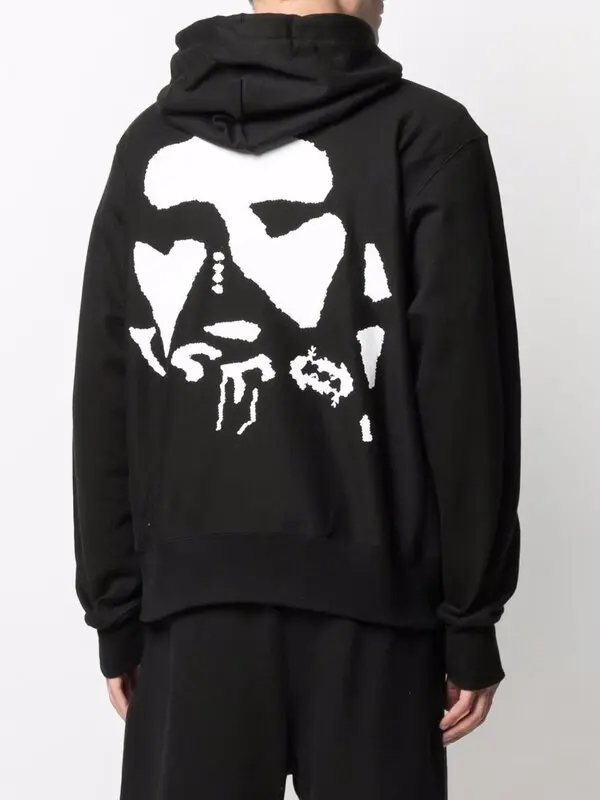 Going Ghost In The Suburbs Altered States Print Hoodie In Black