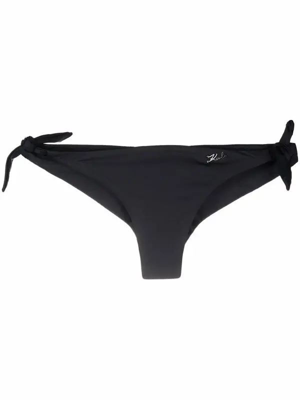 Karl Lagerfeld Side-tie Stretch Bikini Bottoms